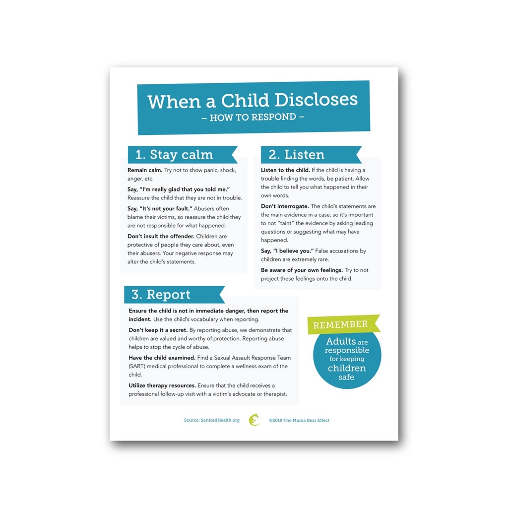 When a Child Discloses | The Mama Bear Effect